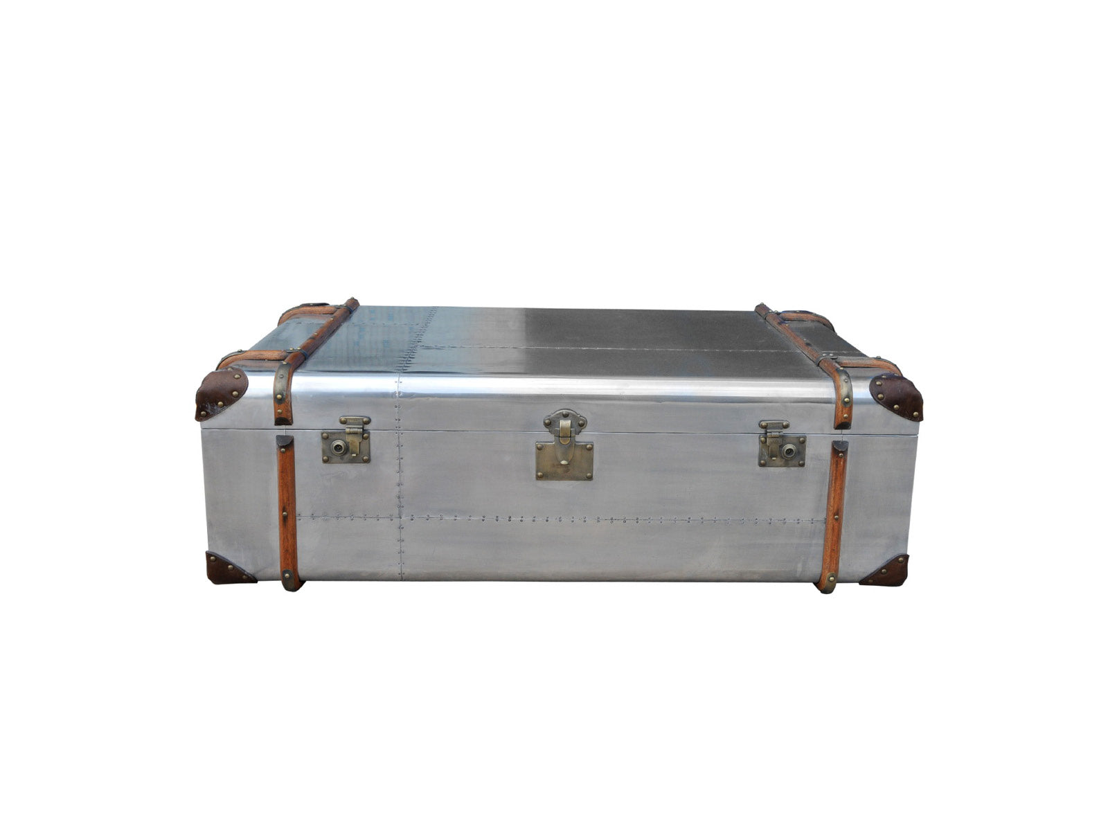 Silver Trunk Coffee Table Modern Living Room Tea Corner Table Tree